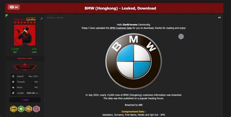 Harsh Fichadiya On Linkedin Cybersecurity Databreach Bmw Infosec Darkweb Securityresearch