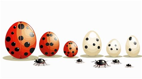 Life Cycle Of A Ladybug Detailed Illustration Showing Egg Stage