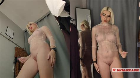 Sexy try on Haul Transparent Clothes in the Fitting Room by ...