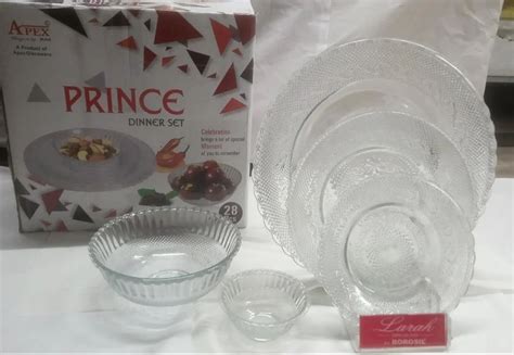 White Glass Dinner Set 28 At ₹ 550set In Firozabad Id 2857539011248