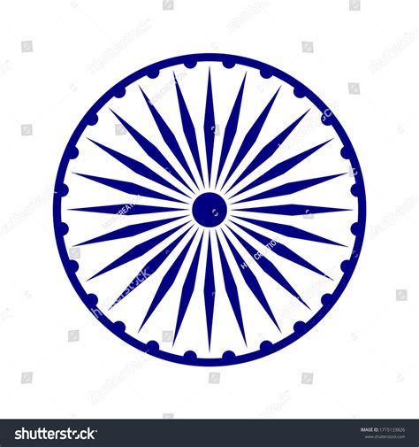 Ashoka Chakra Original Color Code Stock Illustration 1715133826