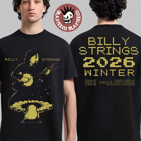 Billy Strings Winter 2026 Tour Merch Billy Banjo T Shirt Blaxteeco