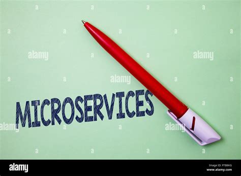 Handwriting Text Microservices Concept Meaning Software Development Technique Decomposing An
