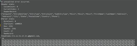 Reading Value Issue With Large File · Issue 2077 · Joshclosecsvhelper
