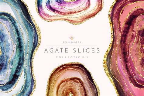 Watercolor Geode Agate Slices Geodesliceswatercolor Affiliate