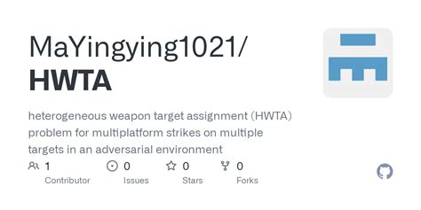 Github Mayingying1021hwta Heterogeneous Weapon Target Assignment Hwta Problem For