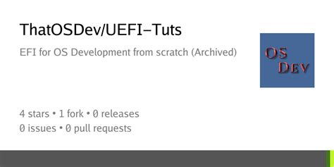 Thatosdev Uefi Tuts Efi For Os Development From Scratch Archived