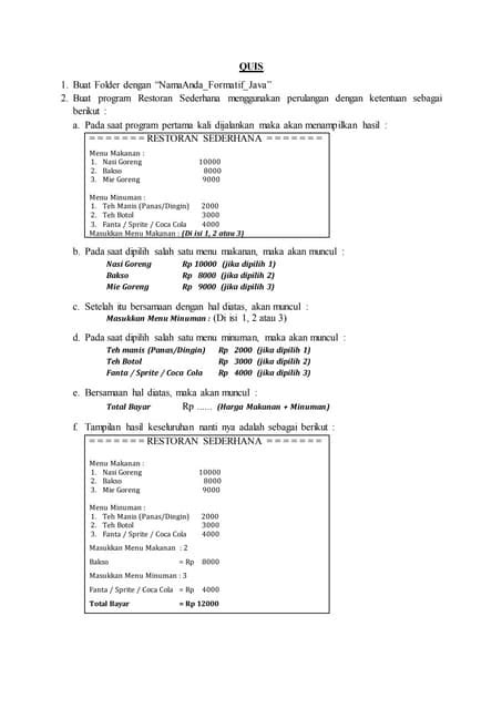 Soal Java Pdf