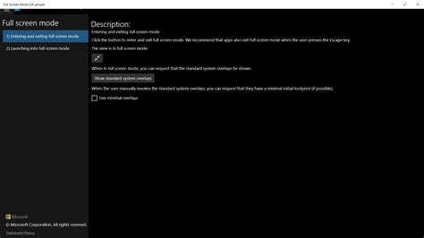 C Uwp Remove Exit Full Screen In Control Box Stack Overflow