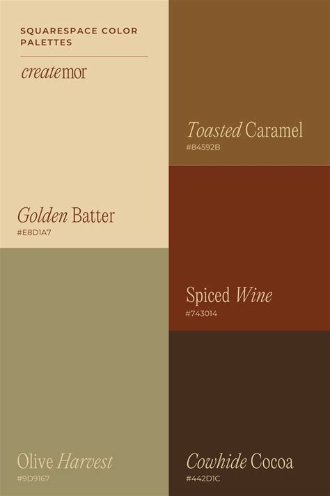 Hex Color Palette For September Website Design — Create Mor Color Schemes Colour Palettes Hex