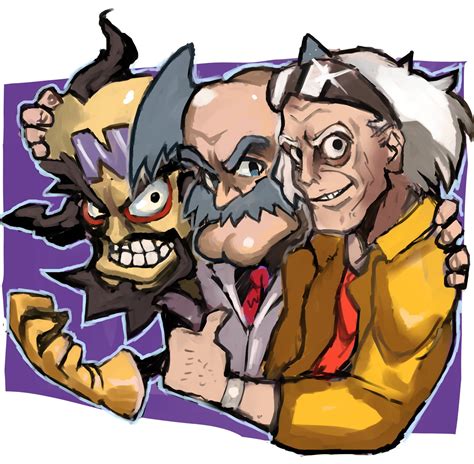 Dr Wily Emmett Brown And Neo Cortex Mega Man And 3 More Drawn By