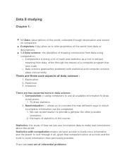 Data 8 studying.pdf - Data 8 studying Chapter 1: 1.1 Data: descriptions of the world collected ...