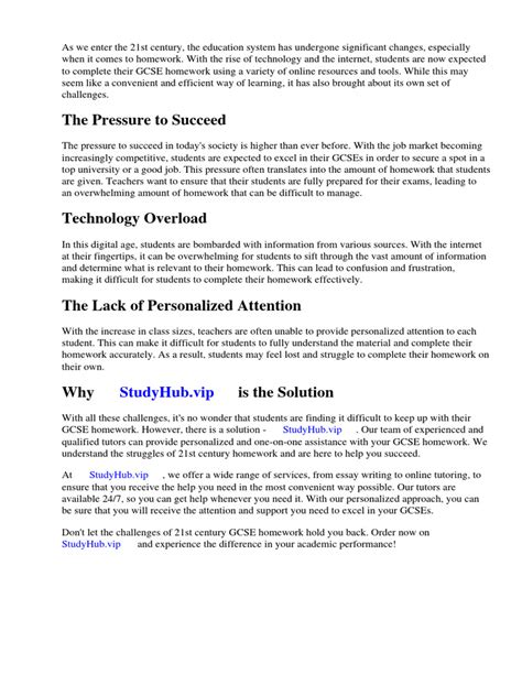 21st Century Gcse Homework Pdf Cookie Homework