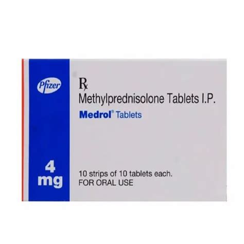 Medrol 4mg Tablet At ₹ 180box Methylprednisolone 4mg Tablet In
