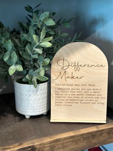 Difference Maker Boho Wood Sign A Thoughtful T For A Leader