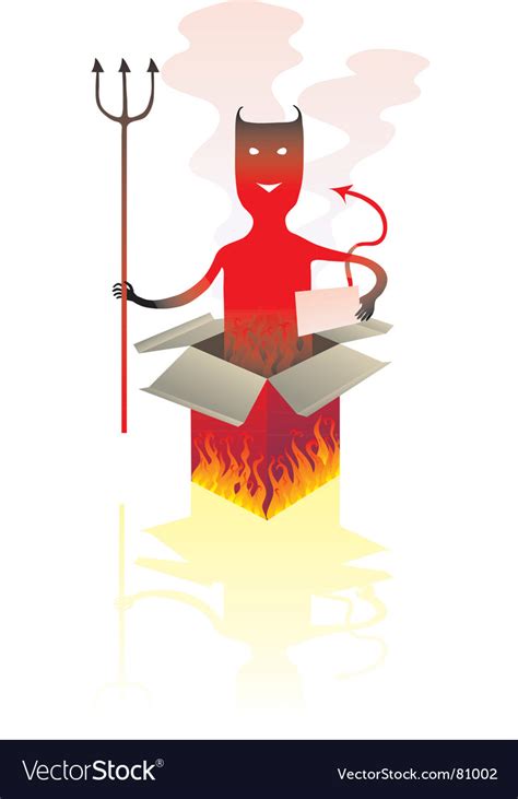 Devil Box Royalty Free Vector Image Vectorstock