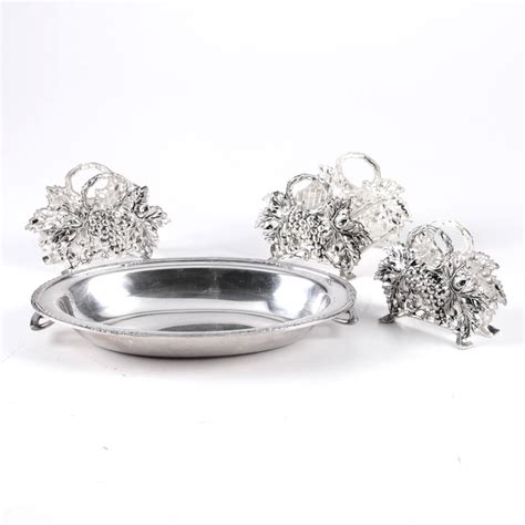 Godinger Silver Art Co Ltd Plated Silver Napkin Rings With Handled