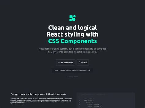 Css Components By Phantomstudios A React Template Built At Lightspeed
