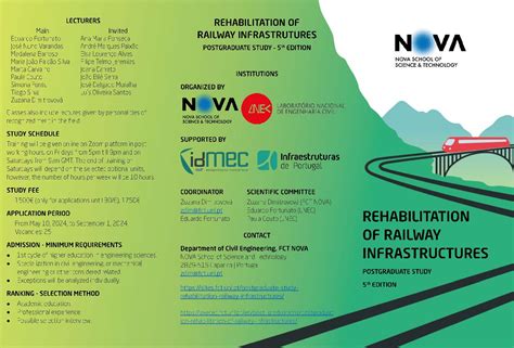 5ª Edição Do Curso Pós Graduação Em Rehabilitation Of Railway