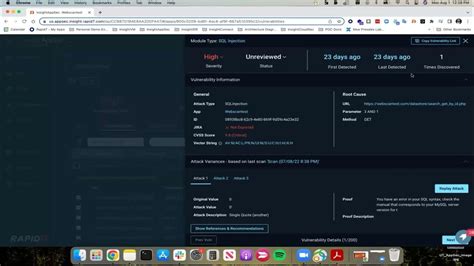 Managing Application Vulnerabilities Vulnerability Details Youtube