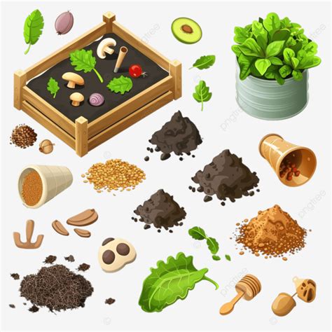 퇴비 재료 인포그래픽 구성 자연 초록 음식 Png 일러스트 및 이미지 에 대한 무료 다운로드 Pngtree