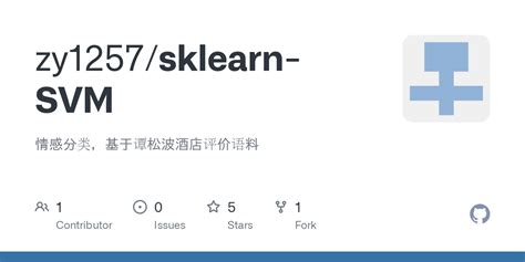 Github Zy1257 Sklearn Svm 情感分类，基于谭松波酒店评价语料