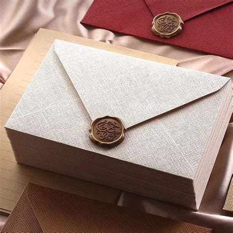 Luxurious Linen Paper Envelopes Set Of 10 Perfect For High End Weddings