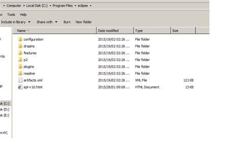 Installation Some Files Are Suddenly Disapear From Eclipse Folder