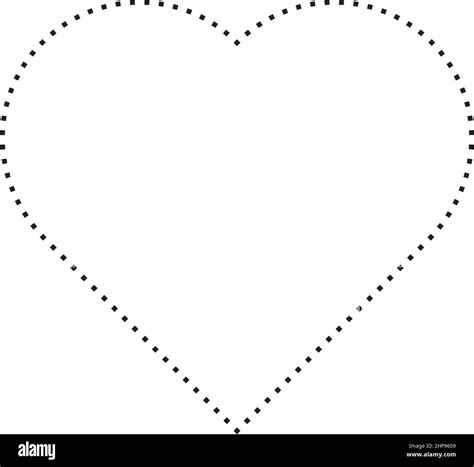 Heart Shape Dotted Symbol Icon Vector For Creative Graphic Design Ui Element In A Pictogram