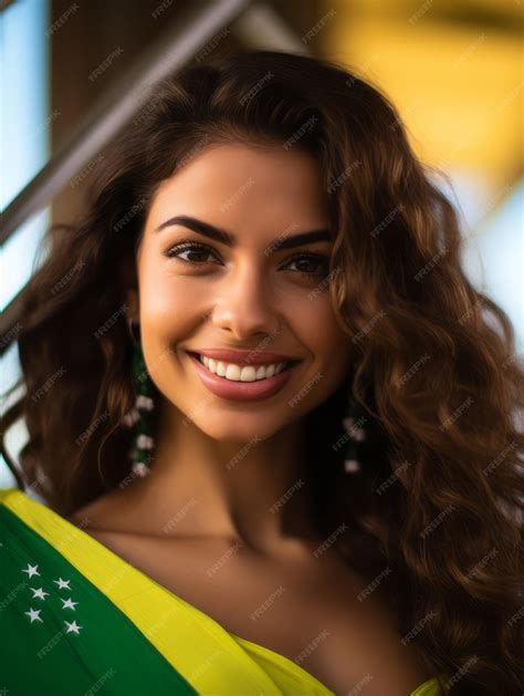 Premium Photo Radiant Brazilian Spirit Beautiful Woman With Brazilian