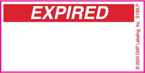 Expired Status Laser Printer Label
