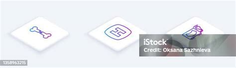 등도선 설정 인간 부러진 뼈 병원 간판 및 초음파 흰색 정사각형 버튼 벡터 3차원 초음파에 대한 스톡 벡터 아트 및 기타 이미지