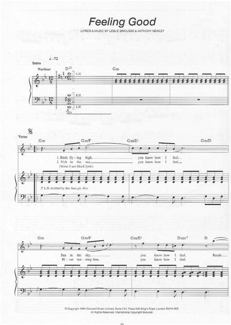 Feeling Good Michael Buble Chords Sheet And Chords Collection