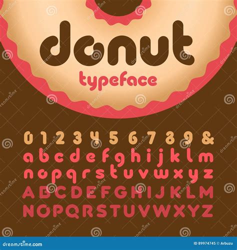 Rounded Font Vector Alphabet For Posters With Overlay Effect Letters