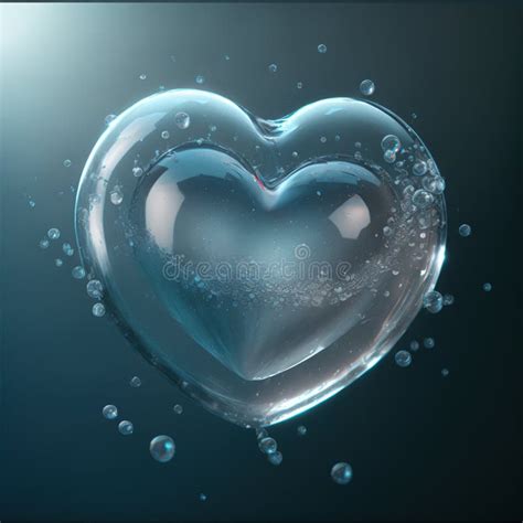 Heart Shape Bubble Ai Render Stock Illustration Illustration Of