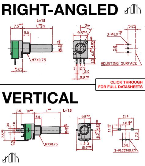 Potentiometer Datasheet 8mm Rotary Potentiometer Knobs Rc0805 Rotary