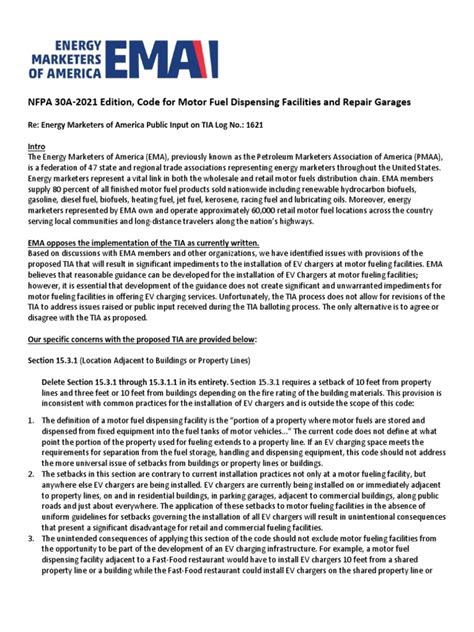nfpa 30a tia 1621 ema public input pdf