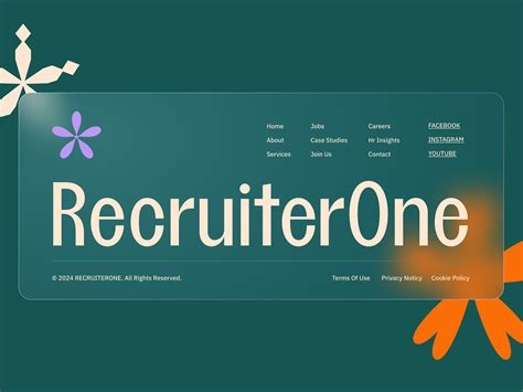 Recruiterone Footer Glassmorphism Design Recruitment Agency By