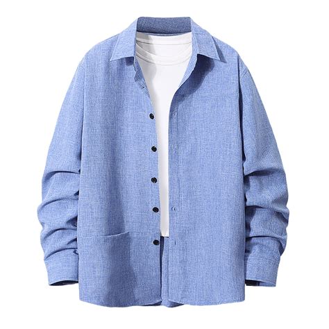 Dagugfen Mens Dress Shirts Long Sleeve Button Down Officewear Loose Business Casual Work Shirts