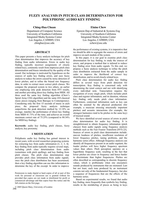 pdf fuzzy analysis in pitch class determination for polyphonic audio