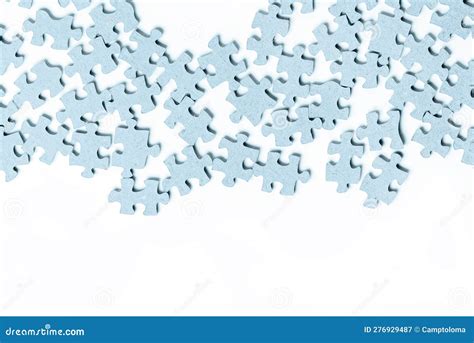 Light Blue Puzzle Pieces Separate Stock Image Image Of Marketing Solve 276929487