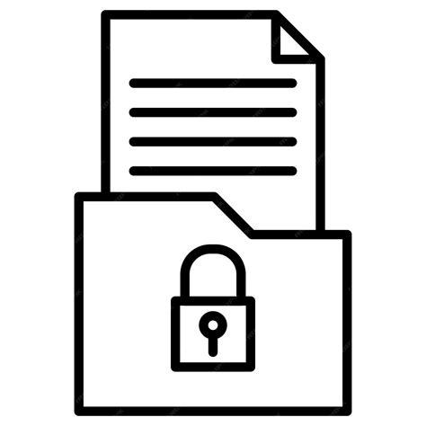 Premium Vector Document Locked Vector Illustration