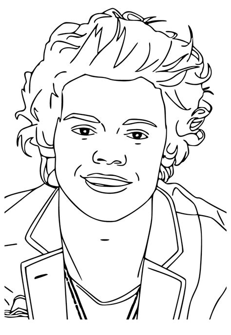 무료 인쇄 가능한 해리 스타일 웃다 색칠하기 성인 및 어린이를 위한