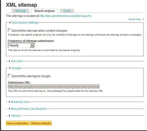 Seo With Drupal For Web Developers Xml Sitemap Module Html Goodies