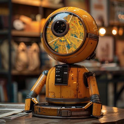 Robot Assistant In A Bookstore Premium Ai Generated Image