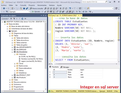 SQL SMALLINT Tipo De Datos Sqlserverdb