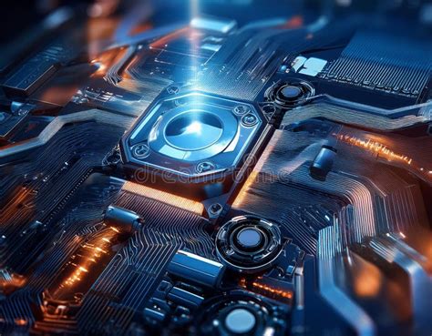 Close Up Depiction Of Future Technology Highlighting Innovative