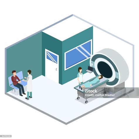 환자를 위한 아이소메트릭 3d 벡터 일러스트 레이 션 Mri 스캐너입니다 3차원 초음파에 대한 스톡 벡터 아트 및 기타 이미지 3차원 초음파 3차원 형태 Mri 스캔