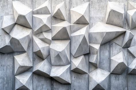 Abstract Architectural Design Featuring Geometric Concrete Shapes In
