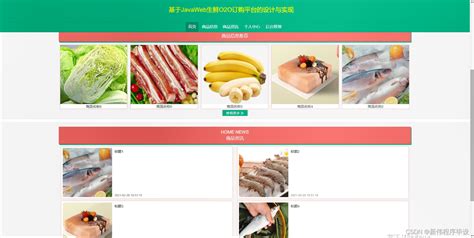 Java计算机毕业设计基于javaweb生鲜o2o订购平台的设计与实现（附源码springboot开题论文）基于java Web的超市